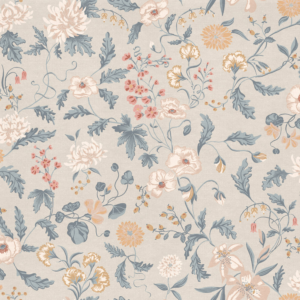 Suzanne Folklore Blue Pastel | Best Wallpapers and Wall Murals ...